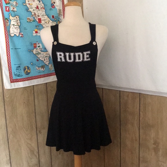omighty | Dresses | Rude Overall Dress | Poshmark
